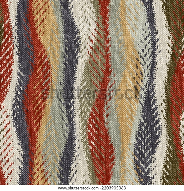 Rug Seamless Texture Waves Pattern Ethnic Stock Illustration 2203905363 ...