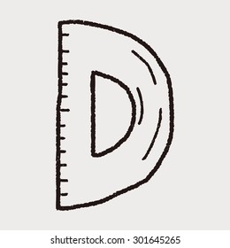 Ruler Doodle Stock Vector (Royalty Free) 303180488