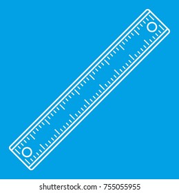 Ruler Rectangular Shape Icon Blue Outline Stock Illustration 755055955 ...