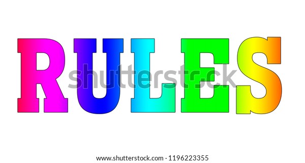 Rules Rainbow Multicolor Logo Stock Illustration 1196223355