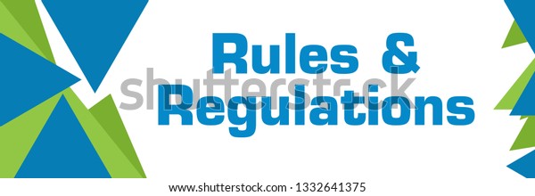 Rules Regulations Text Written Over Green Stock Illustration 1332641375 ...