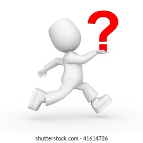 3d Man Question Mark Isolated White 스톡 일러스트 198063275 | Shutterstock