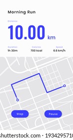 Run Tracker Application Ui Screen On Stock Illustration 1934295710 ...