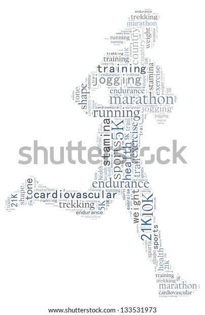 Runner Word Collage Stock Illustration 133531973
