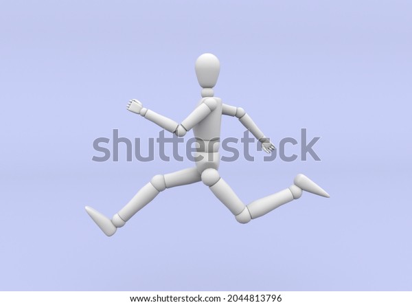Running Drawing Doll 3dcg 3d Rendering Stock Illustration 2044813796 ...