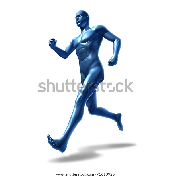 Running Human Isolated Representing Exercise Physical Stock ...