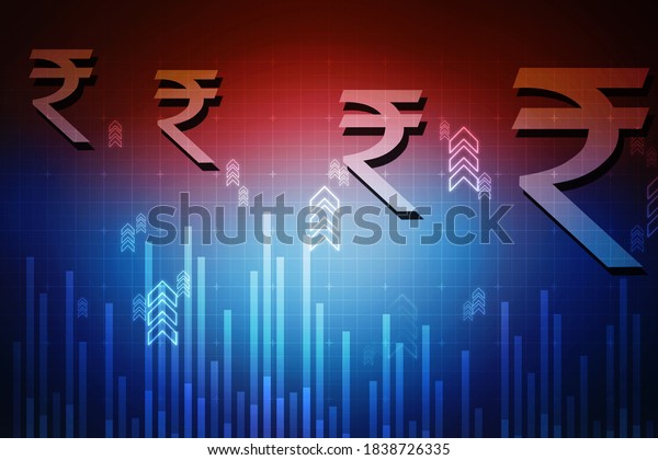 Rupee Currency 2d Rendering Illustration Stock Illustration 1838726335 ...