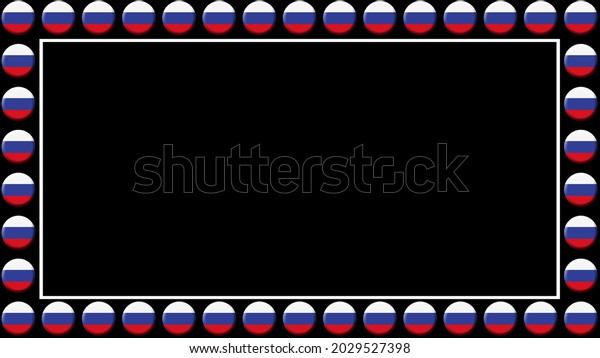 Russia Circle Flags Screen Border Frame Stock Illustration 2029527398 ...