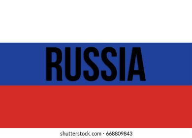 Russian Flag Text Stock Illustration 668809843 | Shutterstock