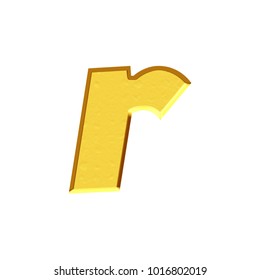 Rustic Bright Gold Lowercase Small Letter Stock Illustration 1016802019 ...