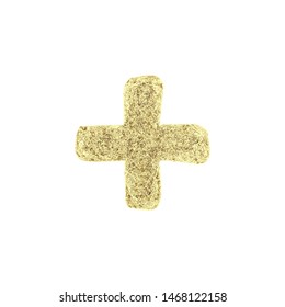 Rustic Gold Plus Sign Math Symbol Stock Illustration 1468122158