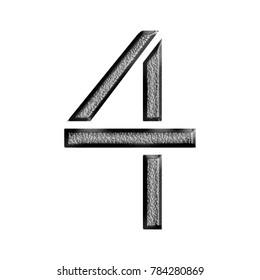 Rustic Gray Stone Number Four 4 Stock Illustration 784280869 | Shutterstock