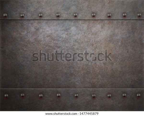 Rustic Rivets Metal Background 3d Illustration Stock Illustration ...