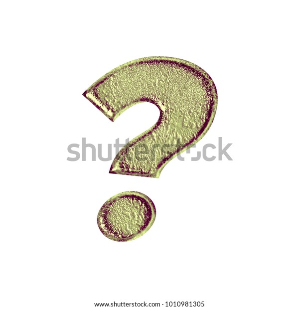 Rustic Worn Green Stone Question Mark Stock Illustration 1010981305 ...