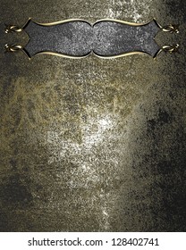 Rusty Metallic Background Gold Frame Stock Illustration 128402741 ...