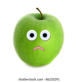 Apples Eyes Faces Isolated On White Stock Photo (Edit Now) 61079269