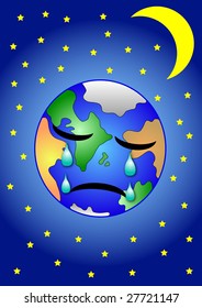 Sad Earth Stock Illustration 27721147 | Shutterstock