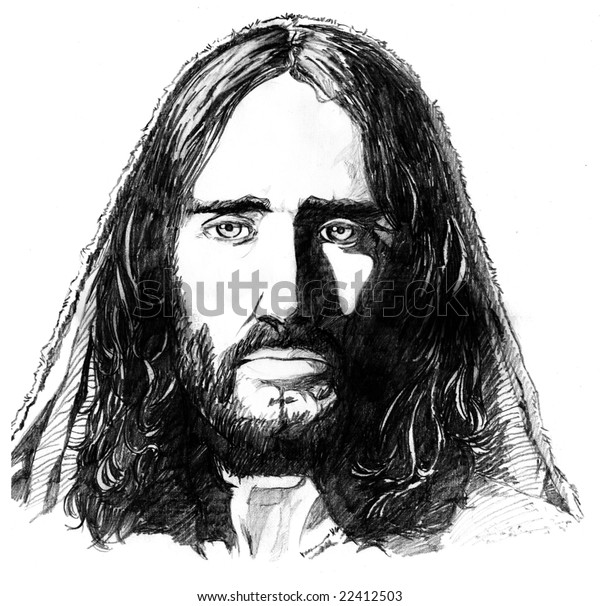 Sad Jesus Stock Illustration 22412503
