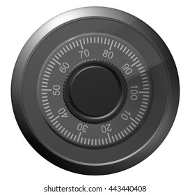 Safe Combination Lock Knob Figures Isolated Stock Illustration ...