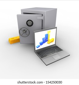 Safe Computer Ingot Stock Illustration 154250030 | Shutterstock