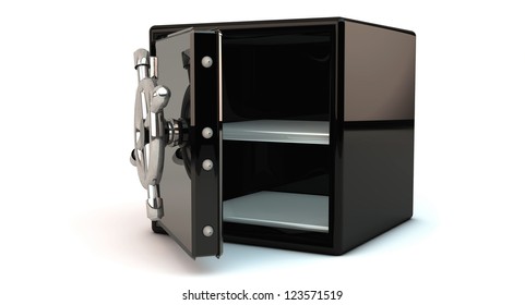 Safe Open Empty On White Background Stock Illustration 123571519 ...