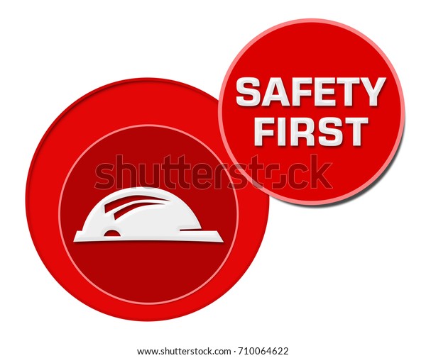 Safety First Red Circles Stock Illustration 710064622 | Shutterstock