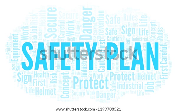 Safety Plan Word Cloud Stock Illustration 1199708521 | Shutterstock