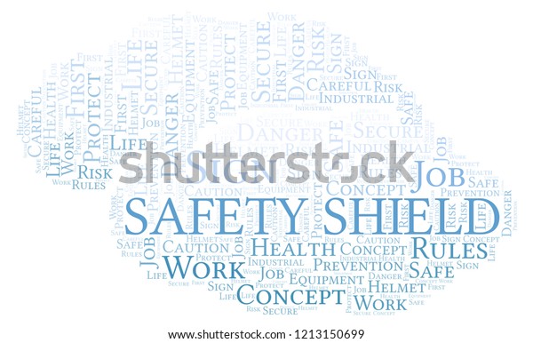 Safety Shield Word Cloud Stock Illustration 1213150699 | Shutterstock