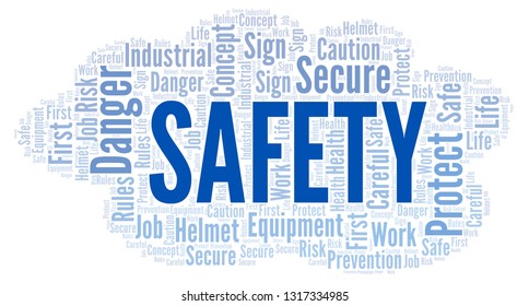 Safety Word Cloud Stock Illustration 1317334985 | Shutterstock