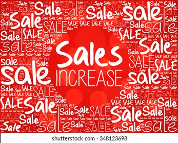 Sales Increase Word Cloud Background Business Stock Illustration ...