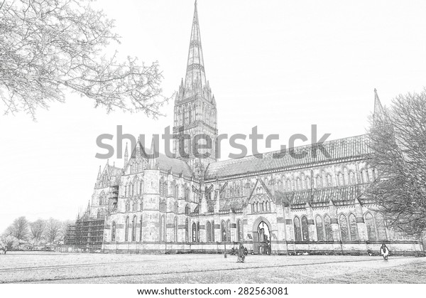 Salisbury Cathedral Salisbury Wiltshire England Artistic Stock ... Salisbury Cathedral Salisbury Wiltshire England Artistic Stock ...