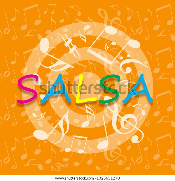Salsa Dancing Background Musical Notes Stock Illustration 1325651270 ...