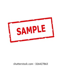 Sample Red Stamp Text On Rectangular Stock Illustration 326427863