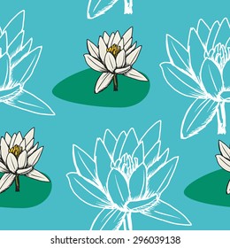 Sample Seamless Background Flowers Stock Illustration 296039138 ...