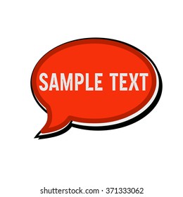 Sample Text Wording On Red Speech Stock Illustration 371333062 ...