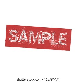 Sample White Wording On Background Red Stock Illustration 465794474 ...