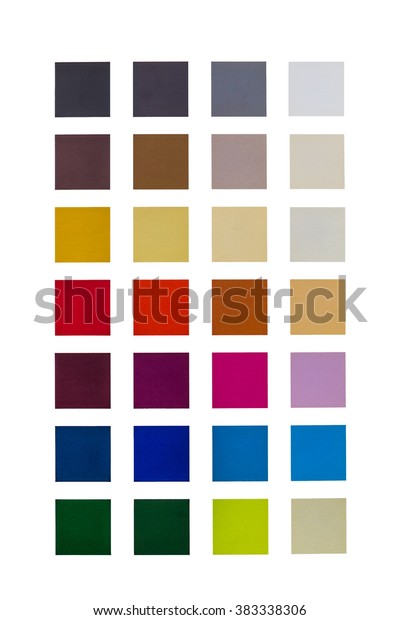 Samples Different Colors Isolated On White Stock Illustration 383338306