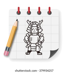 Samurai Doodle Stock Illustration 379934257 | Shutterstock