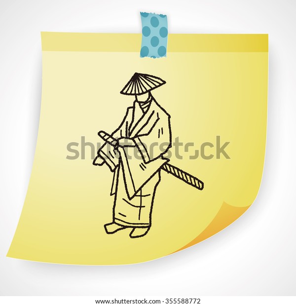 Samurai Doodle Stock Illustration 355588772 | Shutterstock
