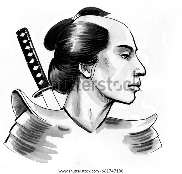 Samurai Head Stock Illustration 661747180 | Shutterstock