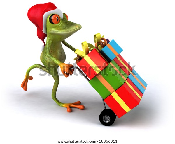 Santa Frog Stock Illustration 18866311 | Shutterstock
