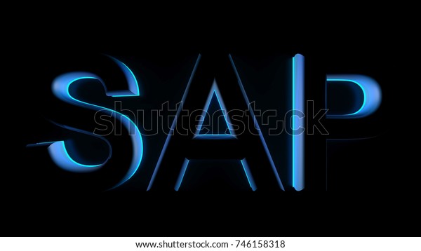 Sap Blue Backlight 3d Rendering Stock Illustration 746158318