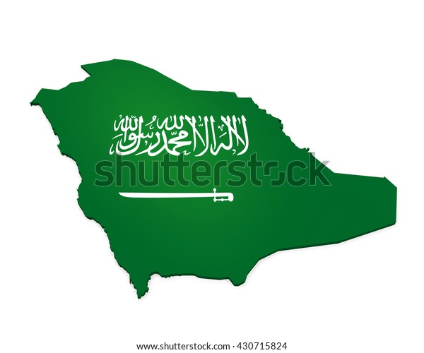 Saudi Arabia Map 3d Rendering Stock Illustration 430715824 | Shutterstock