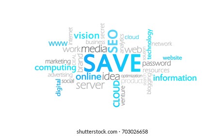 Save Infographic Cloud Animation Stock Illustration 703026658 ...