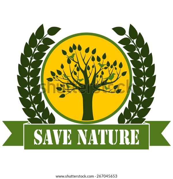 Save Nature Stock Illustration 267045653