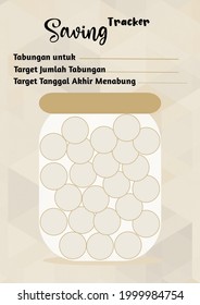 Saving Tracker Brown Background Modern Style Stock Illustration ...