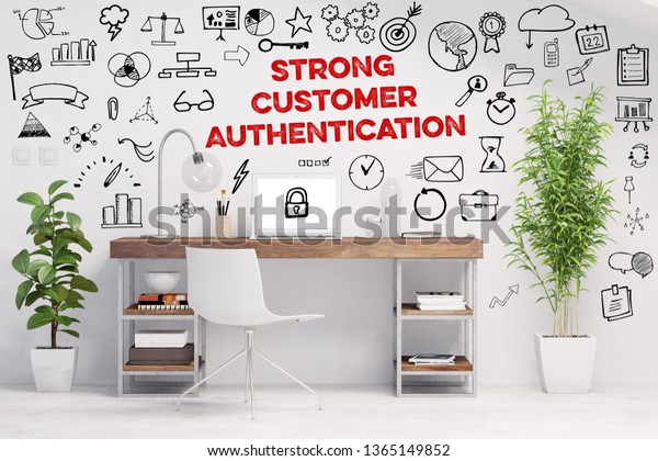 Sca Strong Customer Authentication Concept Icons Stock Illustration ...