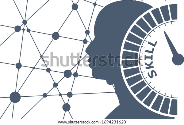 Scale Arrow Skill Level Measuring Device Stock Illustration 1694231620