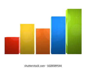Scale Bar Chart 3d Rendering Isolated Stock Illustration 1028589544 ...