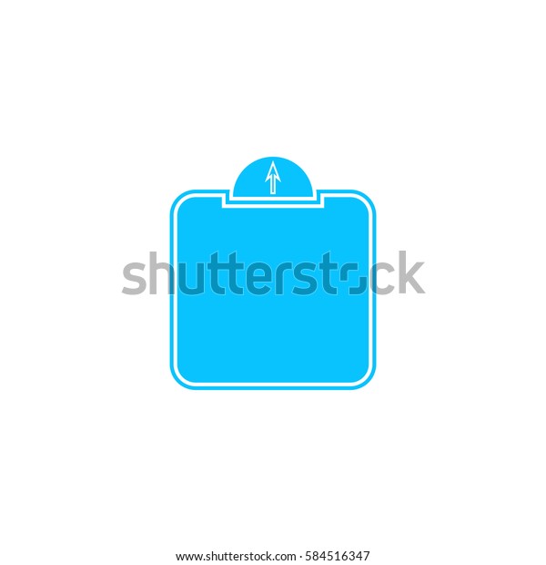 Scale Icon Flat Simple Blue Pictogram Stock Illustration 584516347 ...